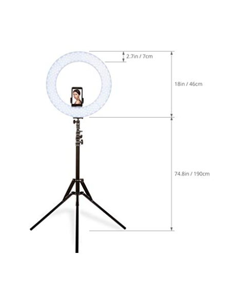 Trípode INKELTECH Ring Light RL-480-Black Negro